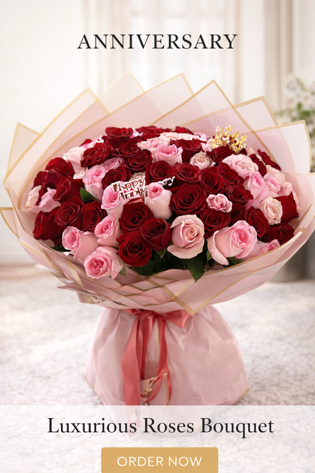 Mono roses bouquet – Granada Floral Design San Diego